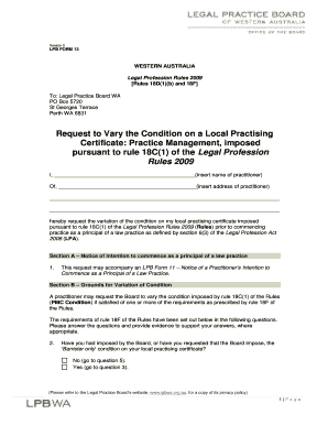 Fillable Online Supervised Legal Practice Guidelines (Legal Profession ...