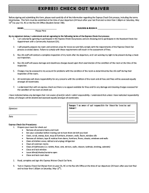 Fillable Online Express Check Out Form Fax Email Print - pdfFiller