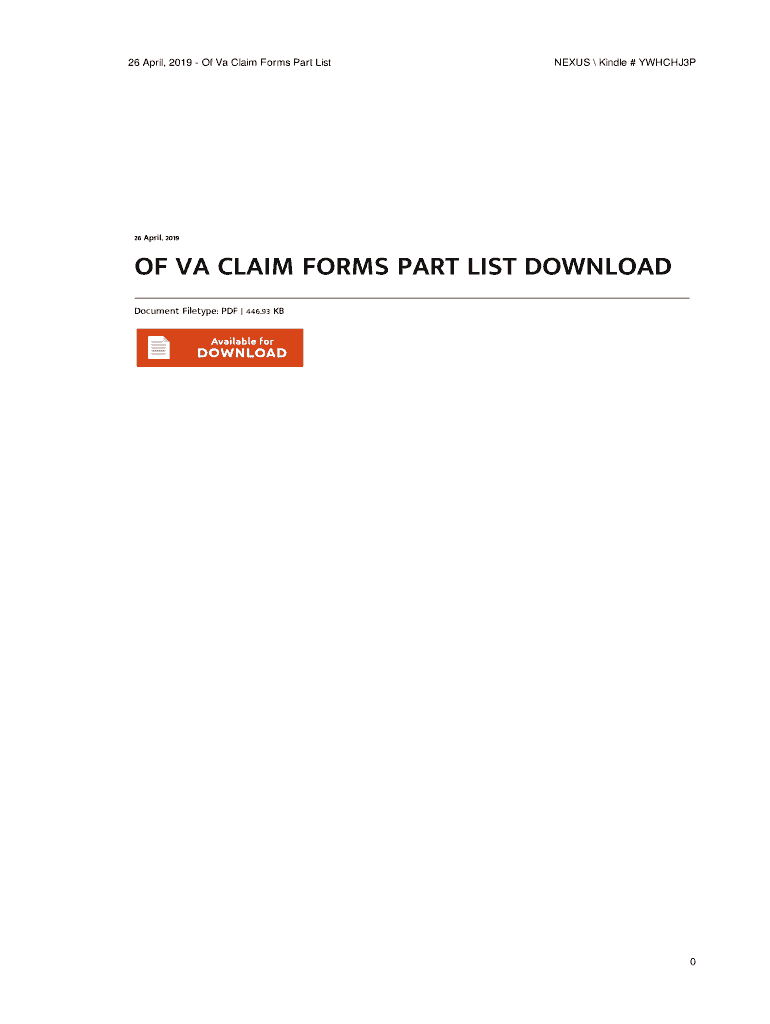 Fillable Online Of Va Claim Forms Part List Download PDF - Nexus Fax ...