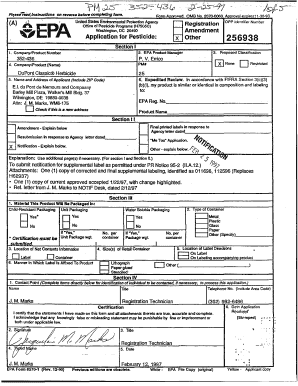 Fillable Online U.S. EPA, Pesticide Product Label, DUPONT CLASSIC ...