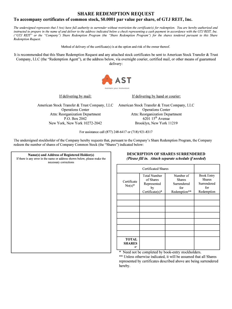 Fillable Online SHARE REDEMPTION REQUEST Fax Email Print - pdfFiller
