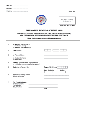 Fillable Online Form 10c Uan - Fill Online, Printable, Fillable, BlankPDFfiller Fax Email Print