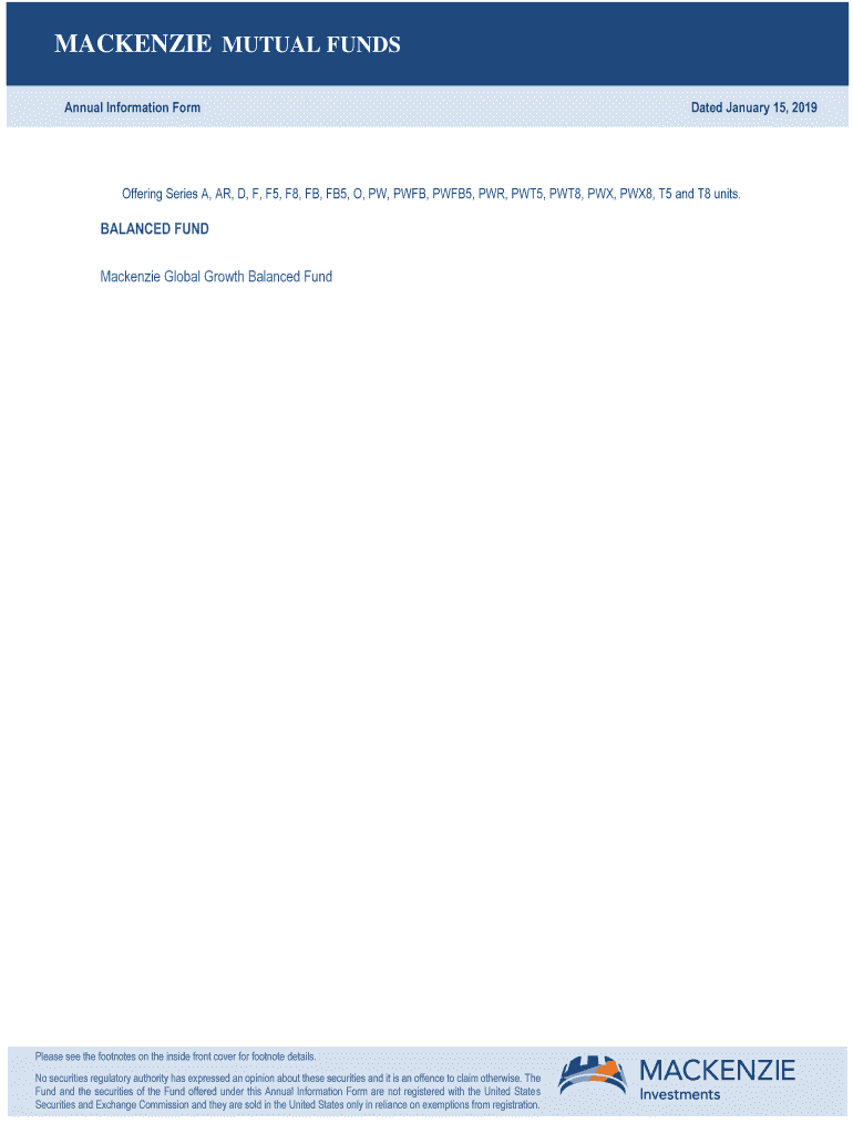 Fillable Online Mackenzie Global Growth Balanced Fund Annual ...