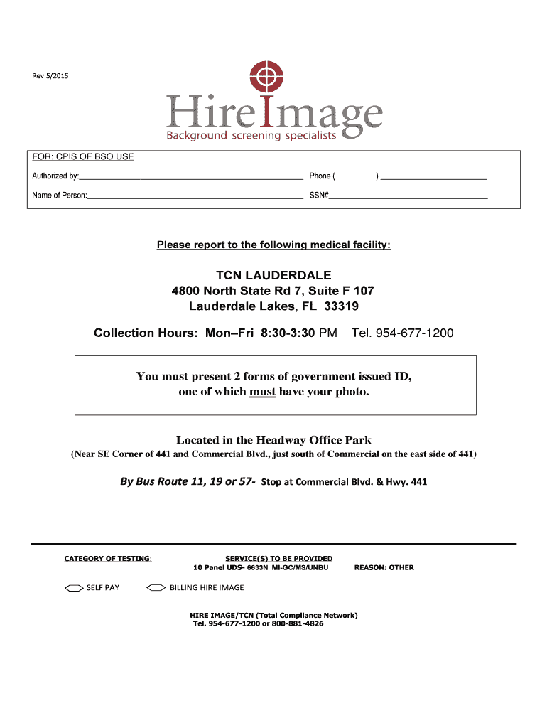 Fillable Online FOR: CPIS OF BSO USE Fax Email Print - pdfFiller