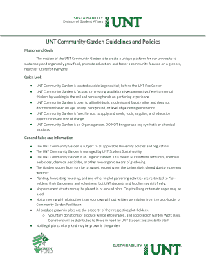 Fillable Online studentaffairs unt The mission of the UNT Community ...