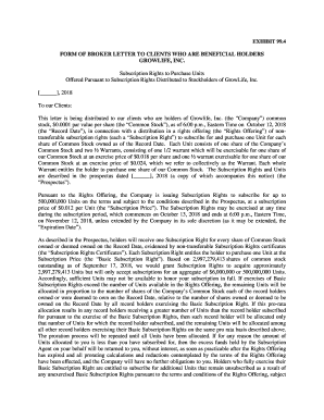 Fillable Online FORM OF BROKER LETTER TO CLIENTS WHO ARE BENEFICIAL ...