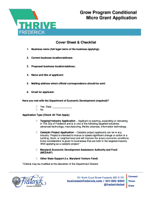 Fillable Online Micro Grant Application Fax Email Print - pdfFiller