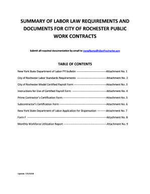 Fillable Online SUMMARY OF LABOR LAW REQUIREMENTS AND Fax Email Print ...