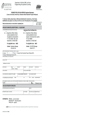 Fillable Online Department of Vehicle DMV Live Scan Fingerprinting Form ...