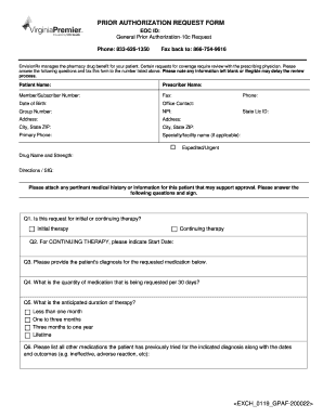 Fillable Online General Prior Auth Form Fax Email Print - pdfFiller