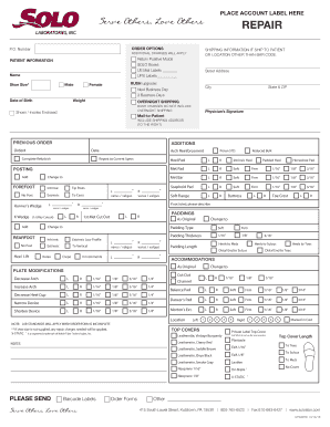 Solo Orthotics - Fill Online, Printable, Fillable, Blank | pdfFiller