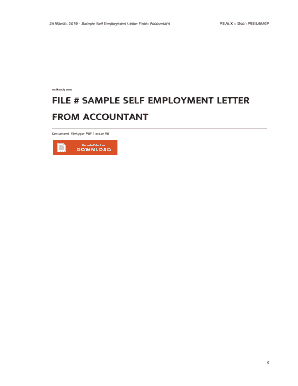 Fillable Online File # Sample Self Employment Letter From Accountant ...