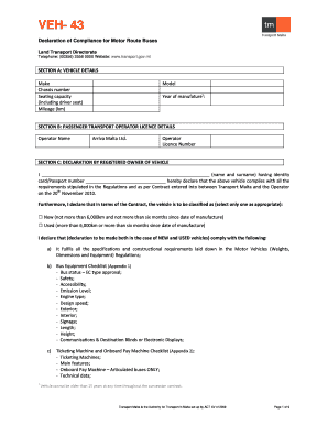 Fillable Online Declaration of Compliance.doc Fax Email Print - pdfFiller