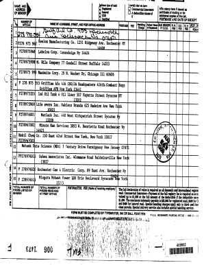 Fillable Online (Postal Service form with addresses and registered ...
