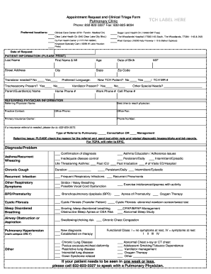 Fillable Online Pulmonary Referral Form 101316.xlsx Fax Email Print ...