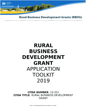 RURAL BUSINESS DEVELOPMENT GRANT APPLICATION TOOLKIT Doc Template ...
