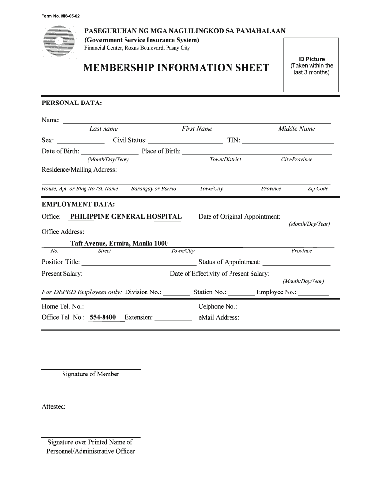Fillable Online Application Form - GSIS Fax Email Print - pdfFiller