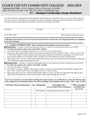 Fillable Online V1 Standard Verification Group Worksheet Fax Email ...