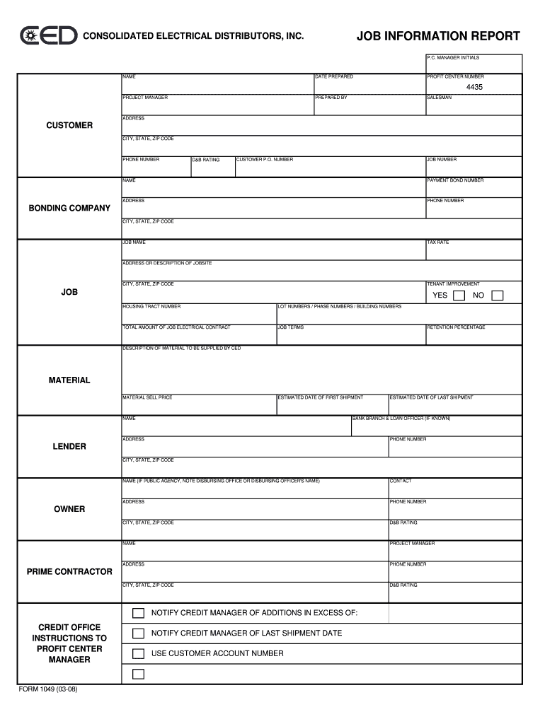 Fillable Online E-Form 1049 - CED Fax Email Print - pdfFiller