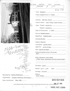 Fillable Online 228 Main Street. Captain Peleg Tupper House; Thomas ...