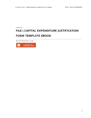 Fillable Online FileCapital Expenditure Justification Form Template ...