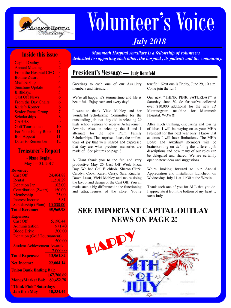 Fillable Online Volunteers Voice Fax Email Print - pdfFiller