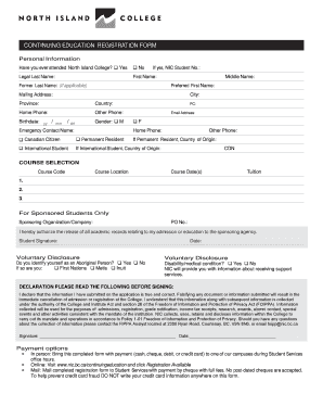 Fillable Online CONTINUING EDUCATION: REGISTRATION FORM Fax Email Print ...