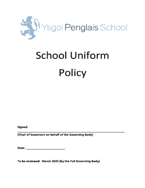 Fillable Online penglais org School Uniform Policy - penglais.org.uk ...