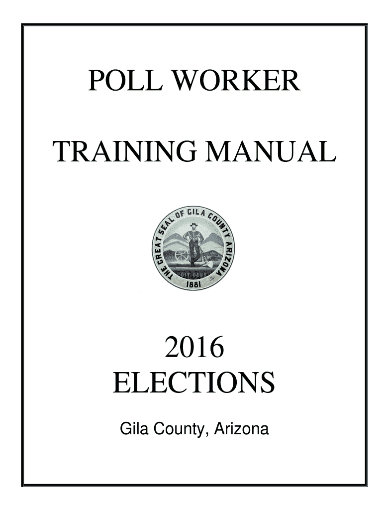 Fillable Online Poll Worker Training Manual Fax Email Print - pdfFiller