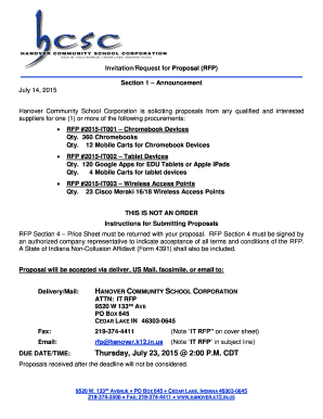 Fillable Online Invitation/Request for Proposal (RFP) Fax Email Print ...