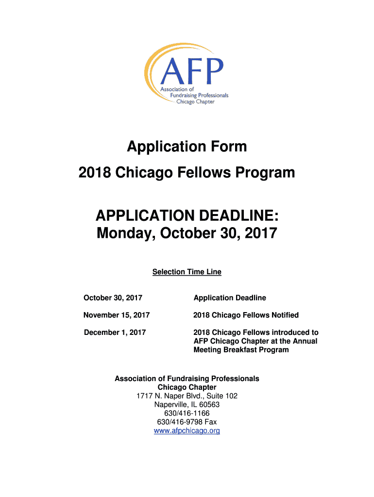 Fillable Online AFP Chicago Chapter at the Annual Fax Email Print ...