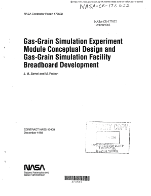 Fillable Online ntrs nasa Gas-Grain Simulation Experiment Module ...