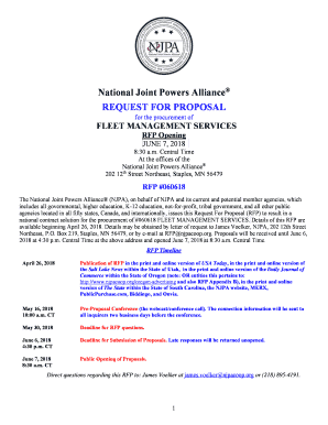 Fillable Online RFP #060618 Fleet Management V2 Fax Email Print - pdfFiller