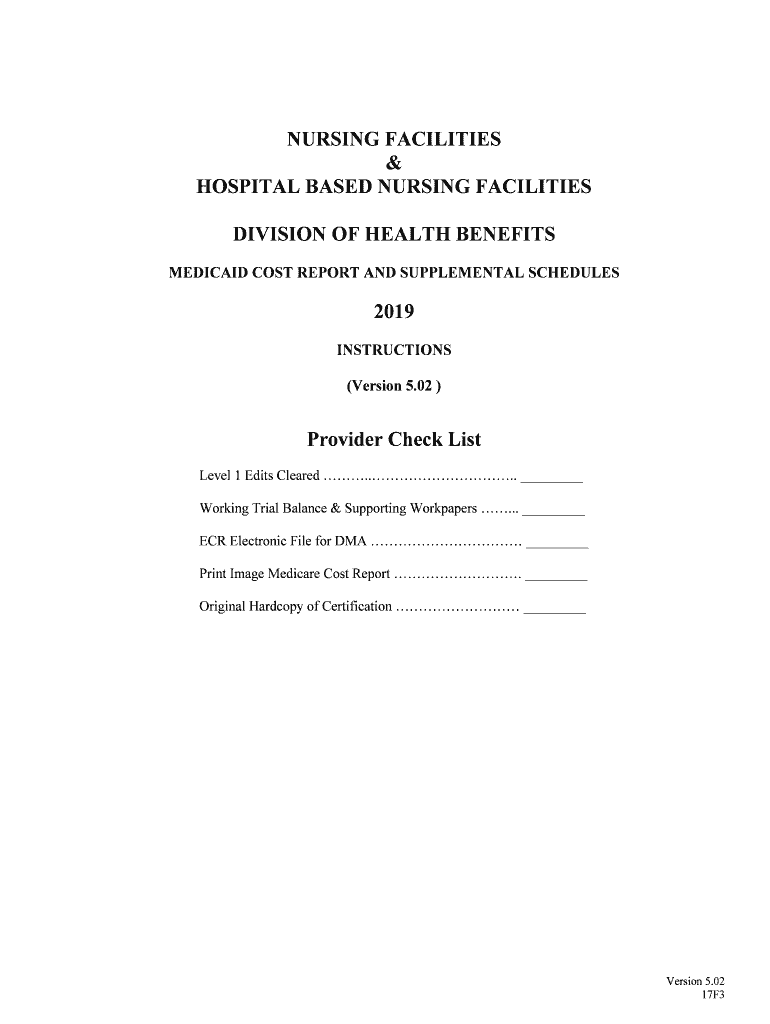 Fillable Online MEDICAID COST REPORT AND SUPPLEMENTAL SCHEDULES Fax ...