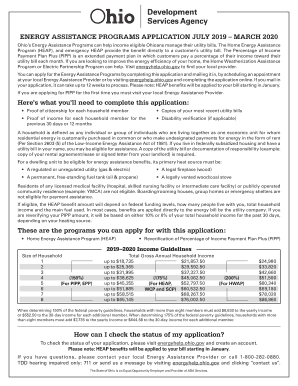 Fillable Online development ohio ENERGY ASSISTANCE PROGRAMS APPLICATION ...