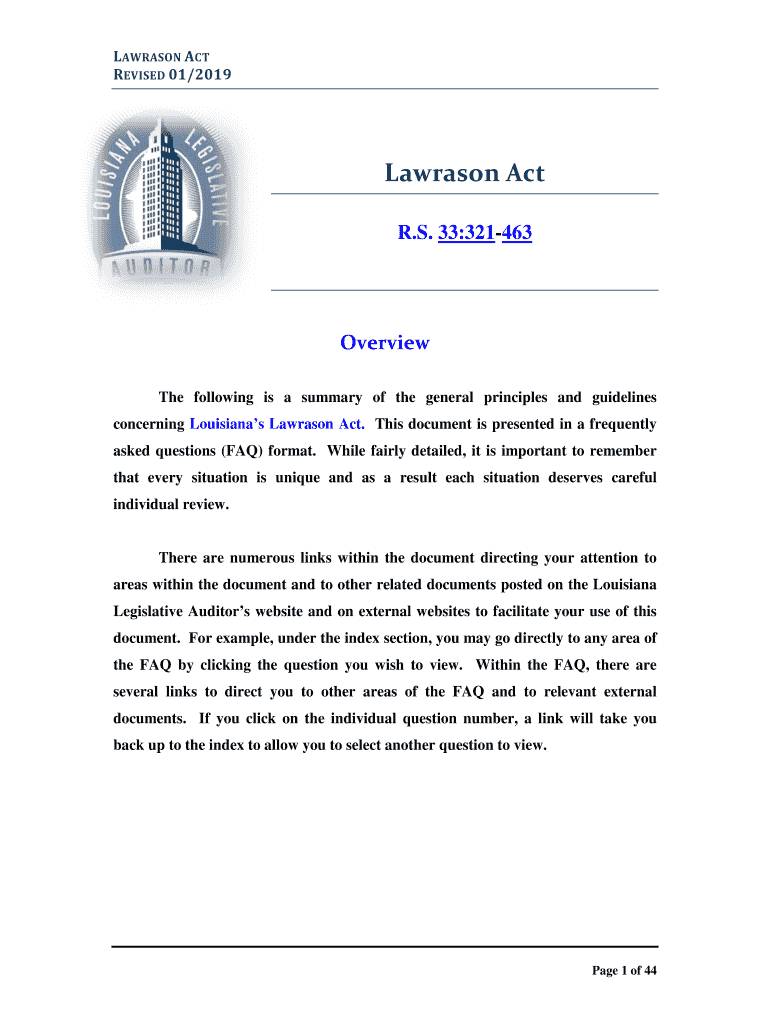 Fillable Online app1 lla state la The following is a summary of the ...