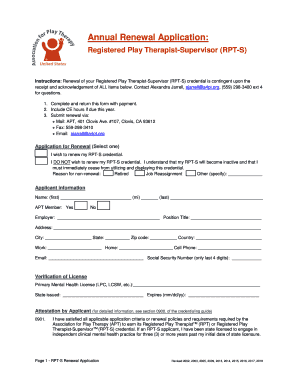Fillable Online Annual Renewal Application: Fax Email Print - pdfFiller