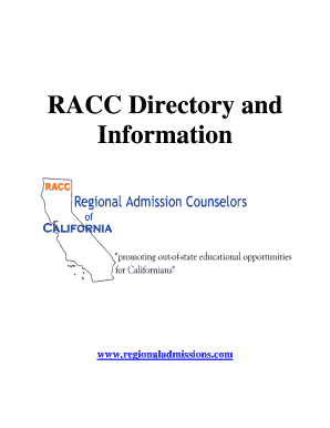 Fillable Online RACC Directory and Fax Email Print - pdfFiller