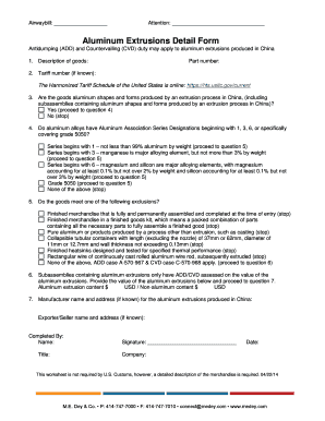 Ad Cvd Aluminum Extrusion Compliance Worksheet - Fill Online, Printable ...