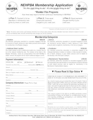 Fillable Online hpba NEHPBA Membership bApplicationb - Hearth Patio and ...