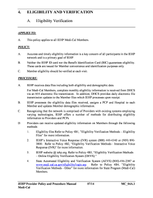 Fillable Online 4. ELIGIBILITY AND VERIFICATION A. Eligibility ...