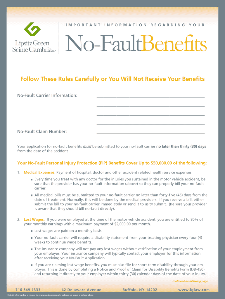 Fillable Online No-Fault Information Fax Email Print - pdfFiller