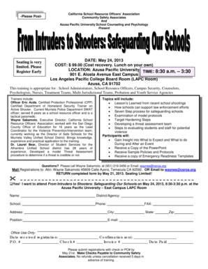 Fillable Online cascwa TIME: 8:30 a.m. 3:30 - CASCWA - cascwa Fax Email ...