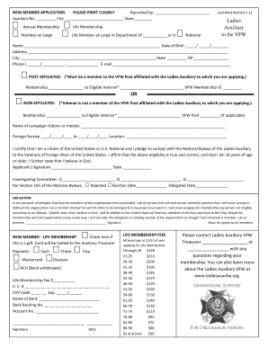 Fillable Online lavfwmi Membership Application FILLABLE - Ladies ...