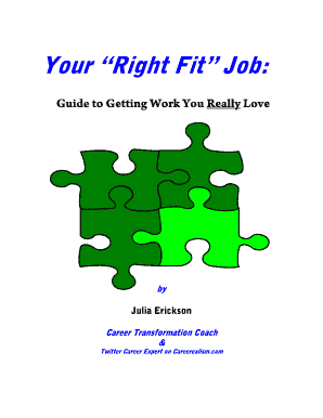 Fillable Online 'Right Fit' Job - Careerealism, Careerealism Fax Email ...