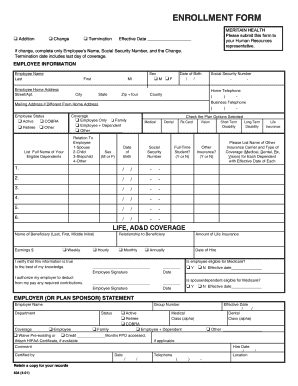 Fillable Online 634 Enrollment form 1.0/ 6733 - Meritain Health Fax ...