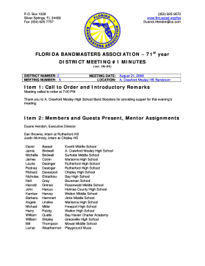 Fillable Online flmusiced FLORIDA BANDMASTERS ASSOCIATION 71st year Fax ...
