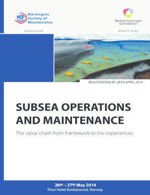 Fillable Online Subsea operations and maintenance - Tekniske ...