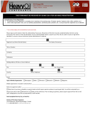 Fillable Online spe Press Registration Form - The Society of Petroleum ...