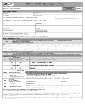 Fillable Online spe SPE Thermal Well Design & Integrity Workshop Fax ...